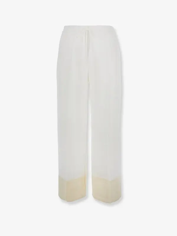 TOTEME Viscose Trousers - White