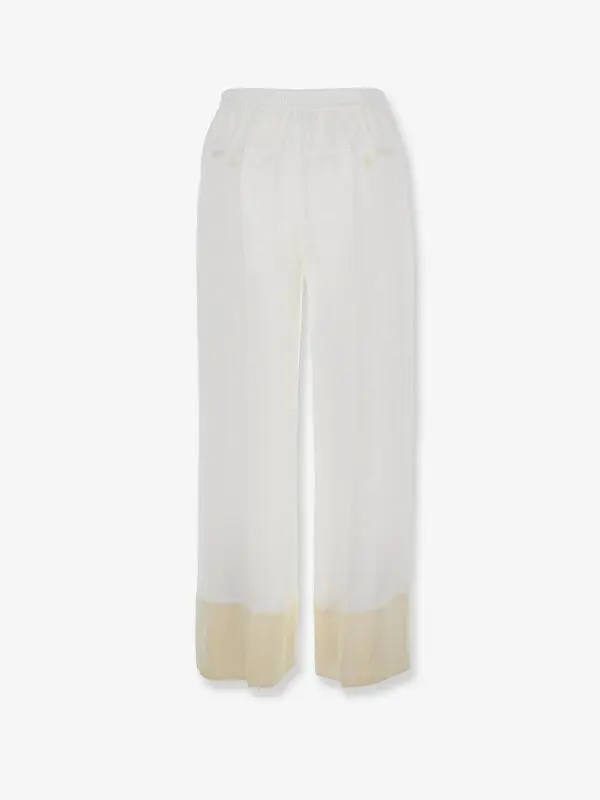 TOTEME Viscose Trousers - White
