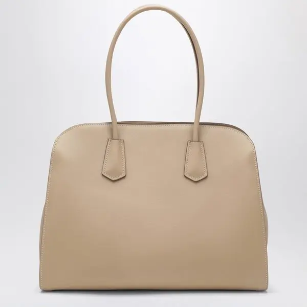 Prada Large Sand-colored Leather Shopping Bag
