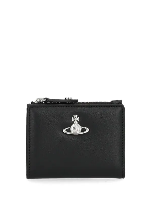 VIVIENNE WESTWOOD Slim Card Holder With Flap - Black