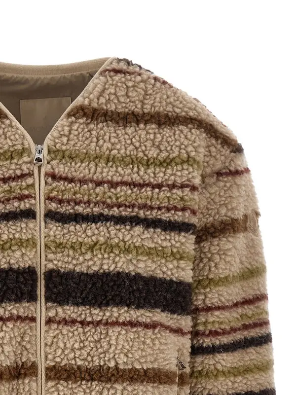 Moncler Teddy Effect Cardigan - Brown