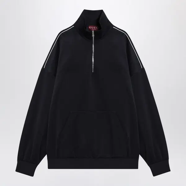 Gucci Navy Sweatshirt In Technical Jersey