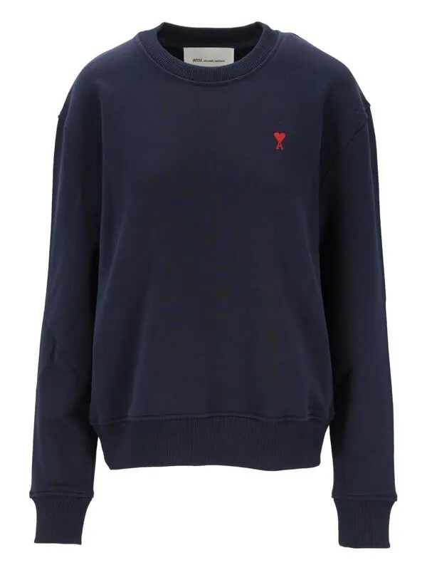AMI Paris Ribbed Sweatshirt - Black