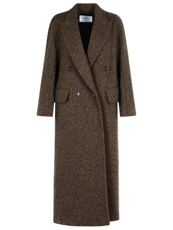 Max Mara Arco 1234' Chocolate Virgin Wool Coat