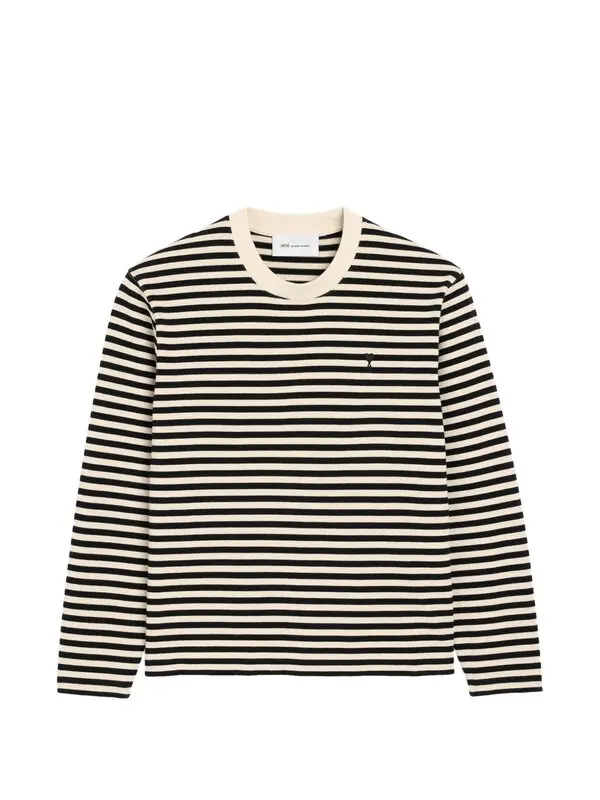 AMI Paris De Coeur Striped T-shirt