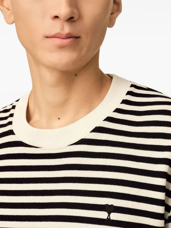 AMI Paris De Coeur Striped T-shirt