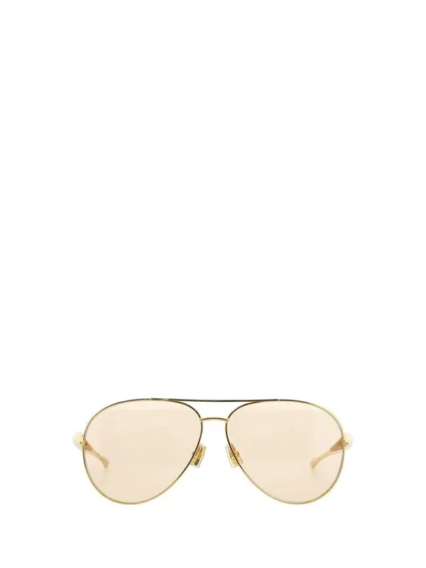 Bottega Veneta Aviator Sardine Sunglasses - Gold