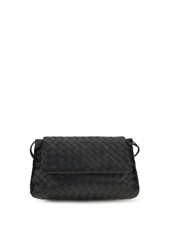 Bottega Veneta Intrecciato Shoulder Bag - Black