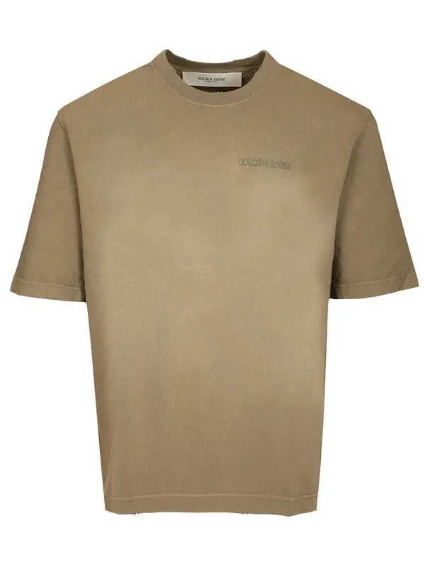 GOLDEN GOOSE Cotton Jersey T-shirt - Brown
