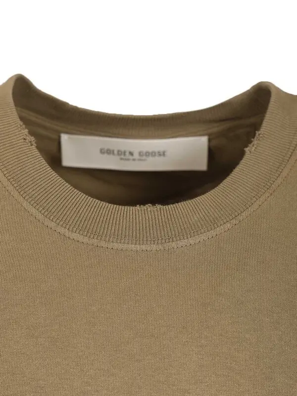 GOLDEN GOOSE Cotton Jersey T-shirt - Brown