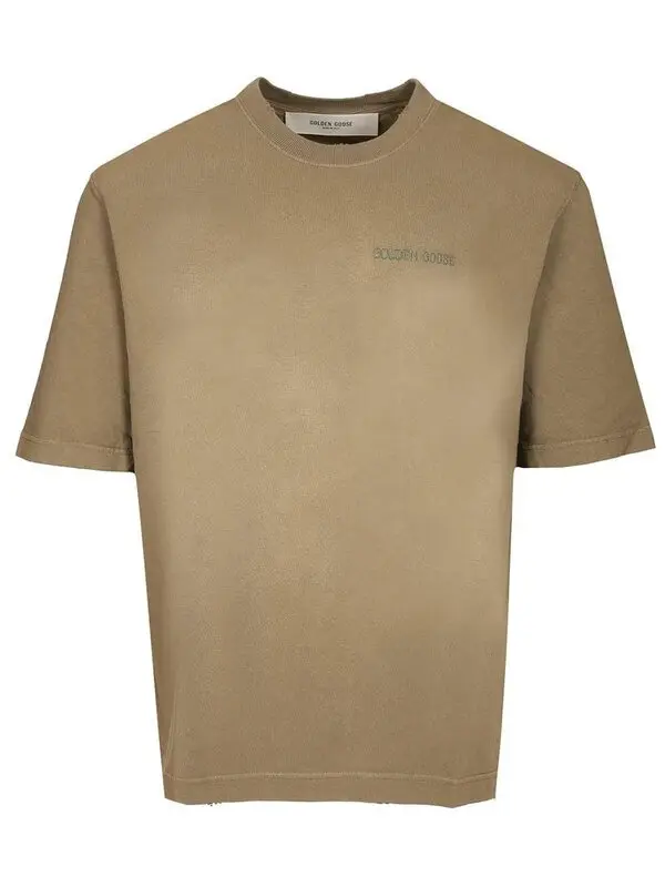 GOLDEN GOOSE Cotton Jersey T-shirt - Brown