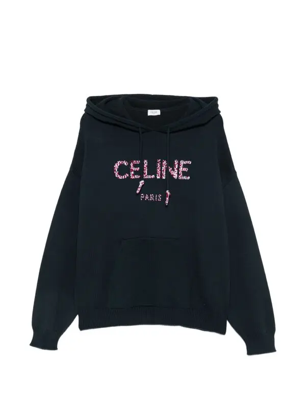 Celine Logo Cotton Hoodie