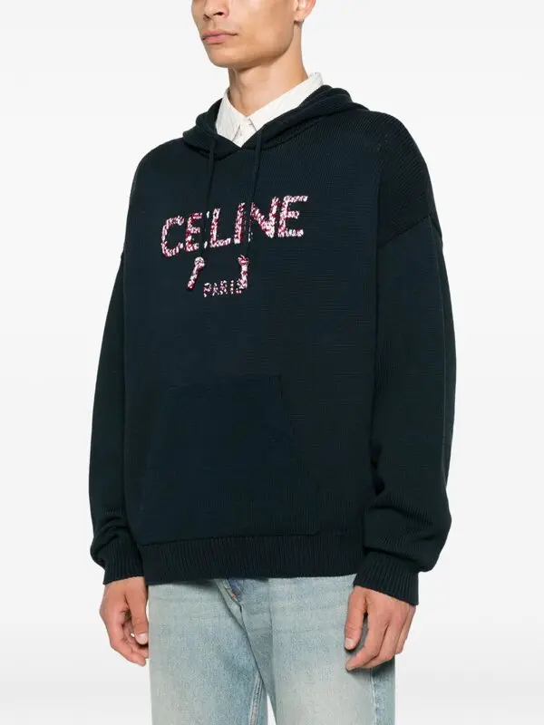 Celine Logo Cotton Hoodie