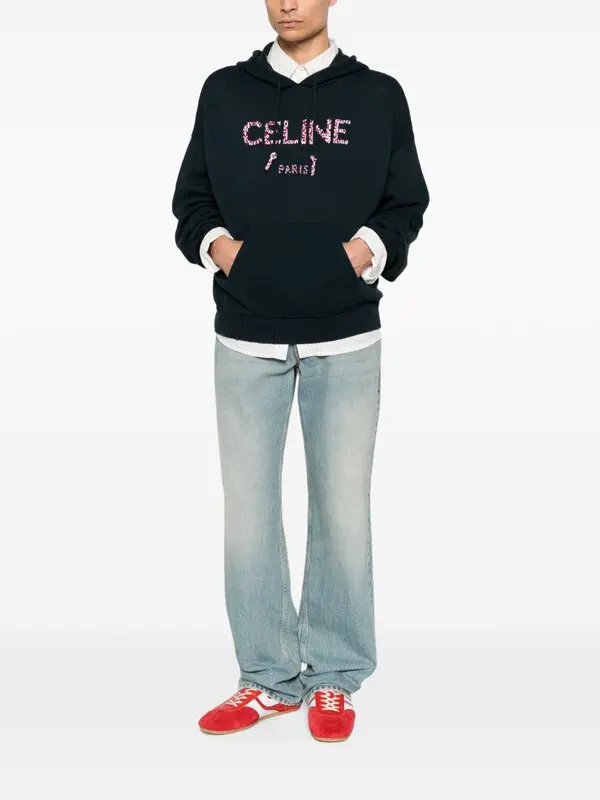 Celine Logo Cotton Hoodie