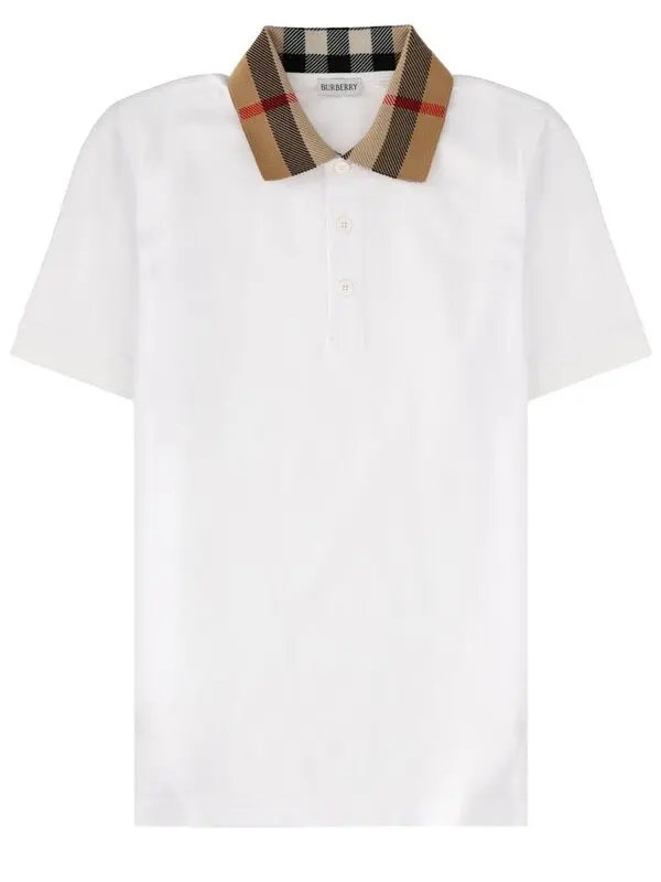 Burberry Cotton Pique Polo - White
