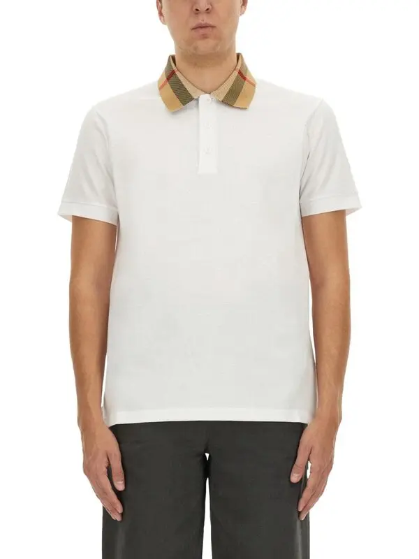 Burberry Cotton Pique Polo - White