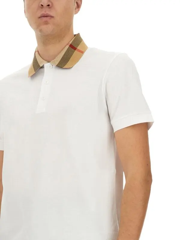 Burberry Cotton Pique Polo - White