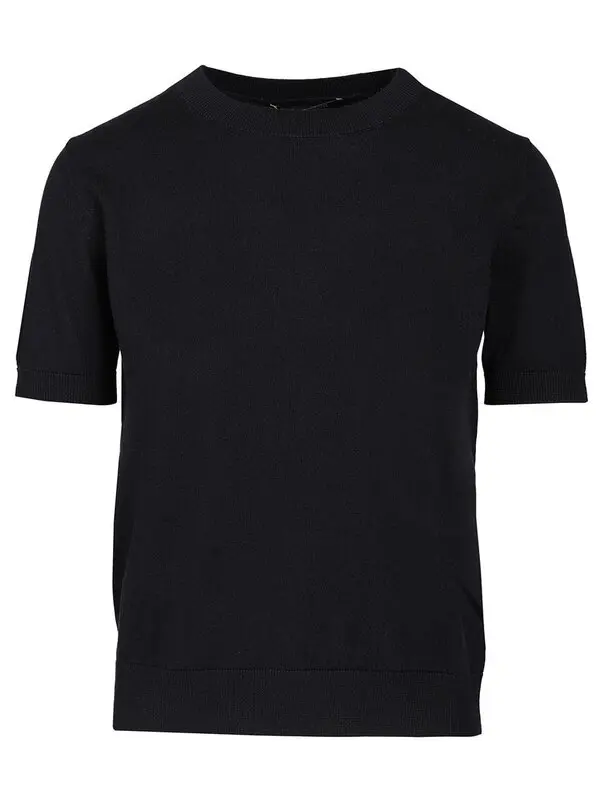 Max Mara Sweater In Cotton, Silk And Cashmere Yarn - Blue