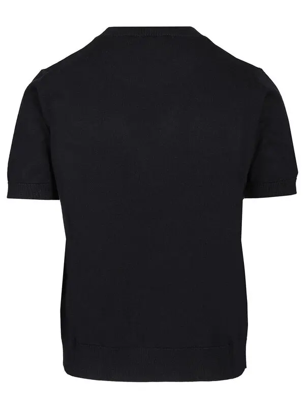 Max Mara Sweater In Cotton, Silk And Cashmere Yarn - Blue