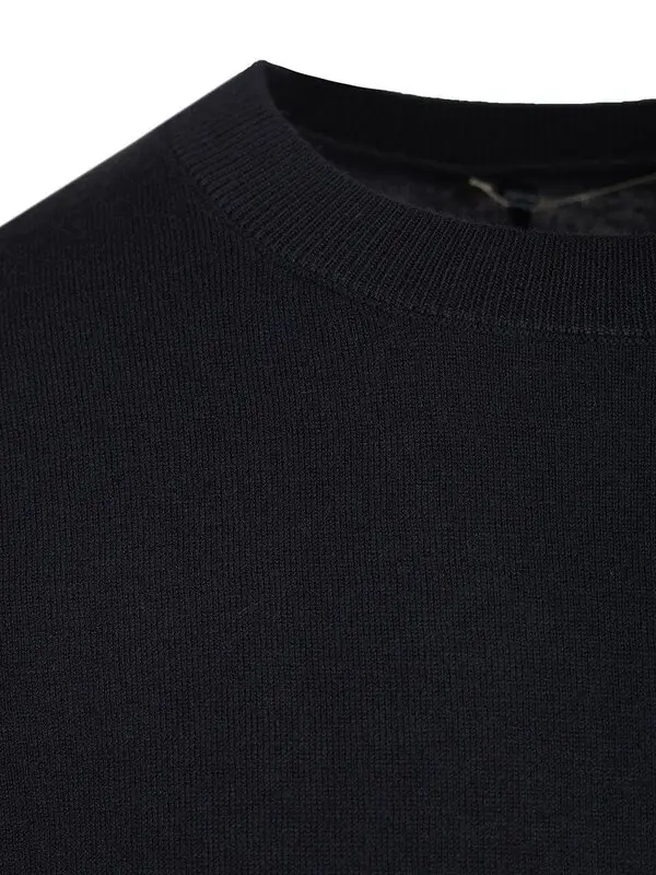 Max Mara Sweater In Cotton, Silk And Cashmere Yarn - Blue