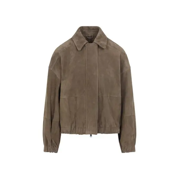 Brunello Cucinelli Suede Leather Jacket