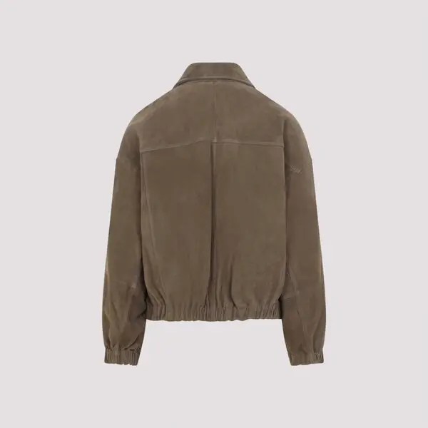 Brunello Cucinelli Suede Leather Jacket - Brown