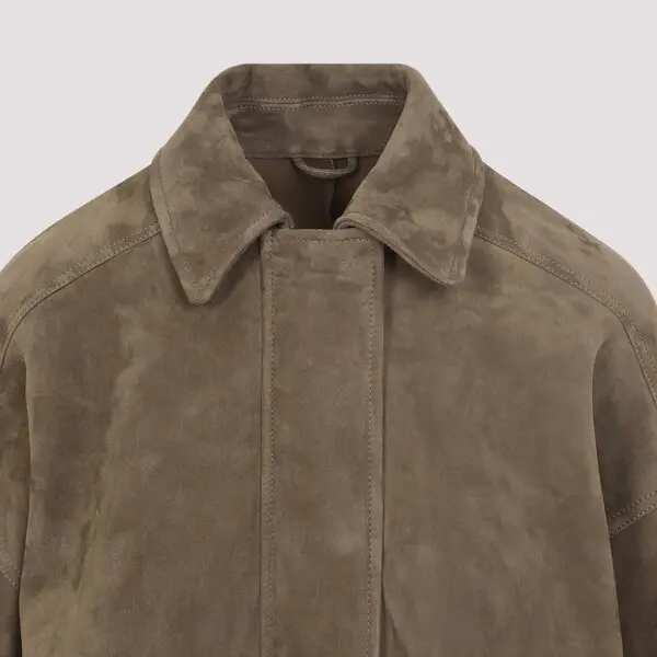 Brunello Cucinelli Suede Leather Jacket - Brown