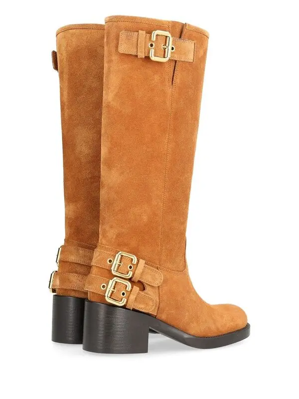 Chloé Dakota Suede Biker Boots