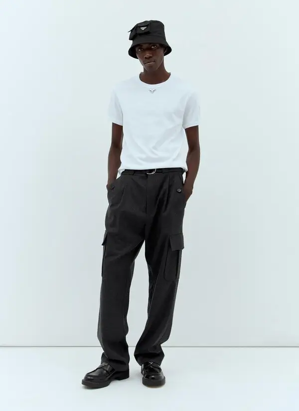 Prada Flannel Cargo Pants