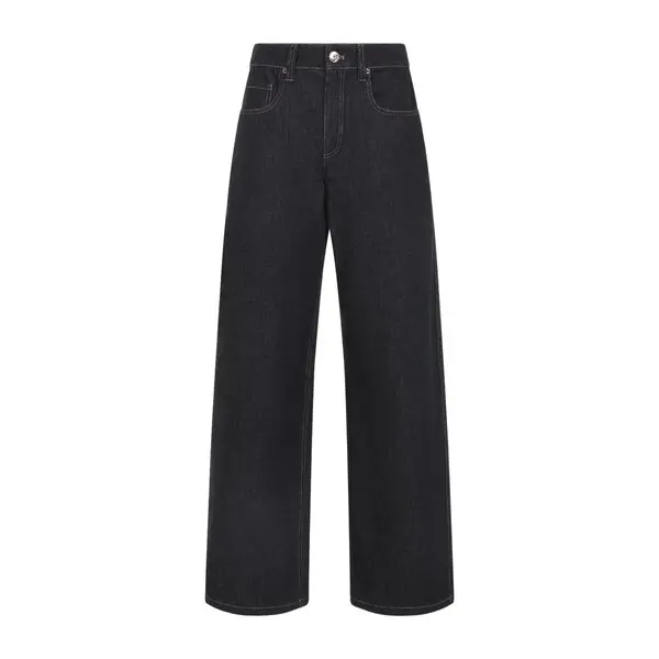 Brunello Cucinelli Wide Leg Cotton Jeans