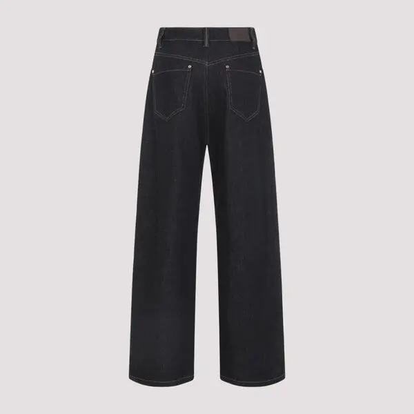 Brunello Cucinelli Wide Leg Cotton Jeans
