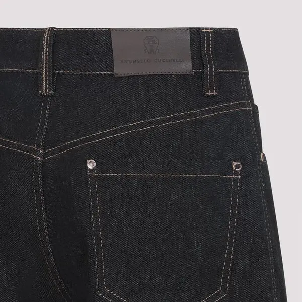 Brunello Cucinelli Wide Leg Cotton Jeans