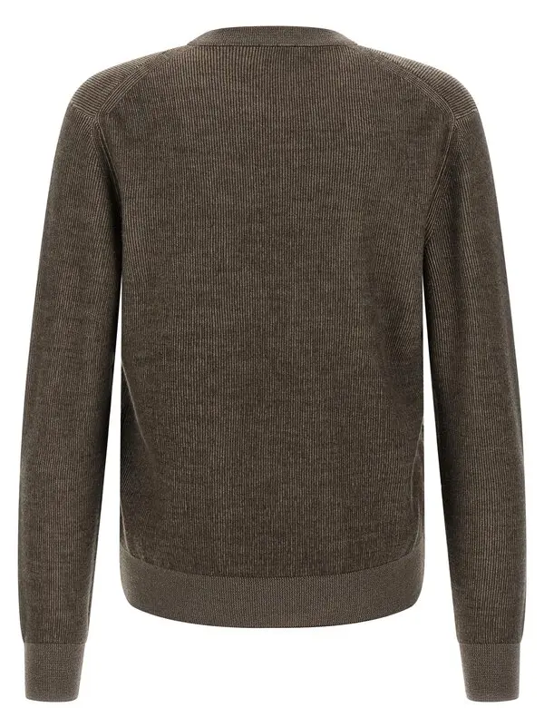 Brioni Vanisé Weave Cashmere And Wool Sweater - Brown