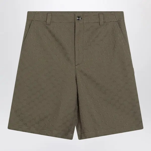 Gucci Gg Fabric Bermuda Shorts - Green