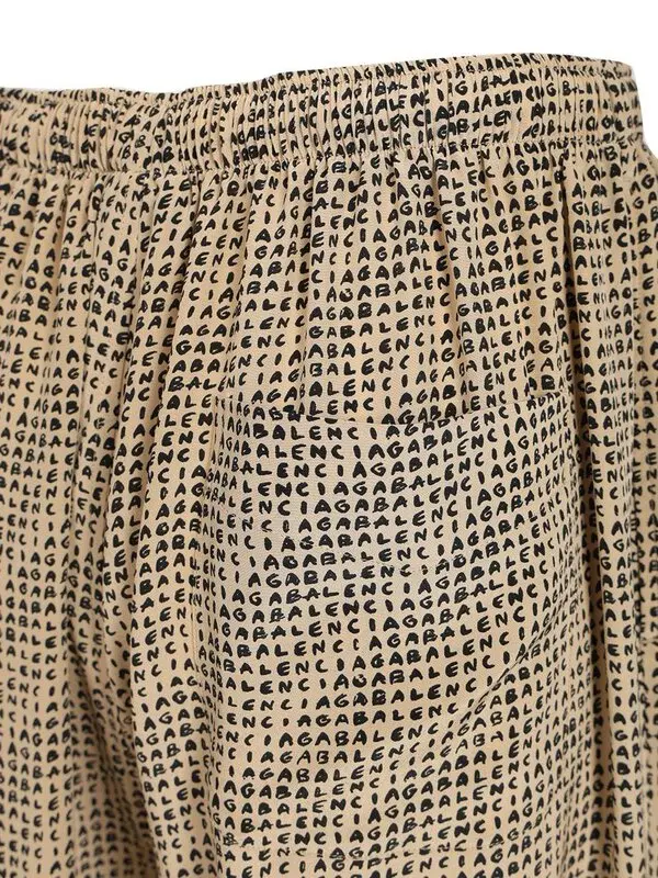 Balenciaga Monogram Pajama Pants - Cream