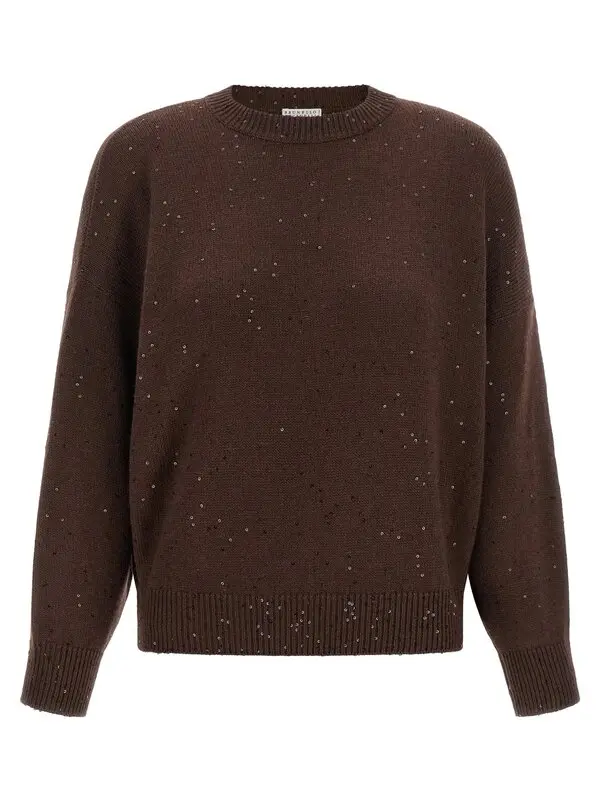Brunello Cucinelli Diamante' Sweater - Brown