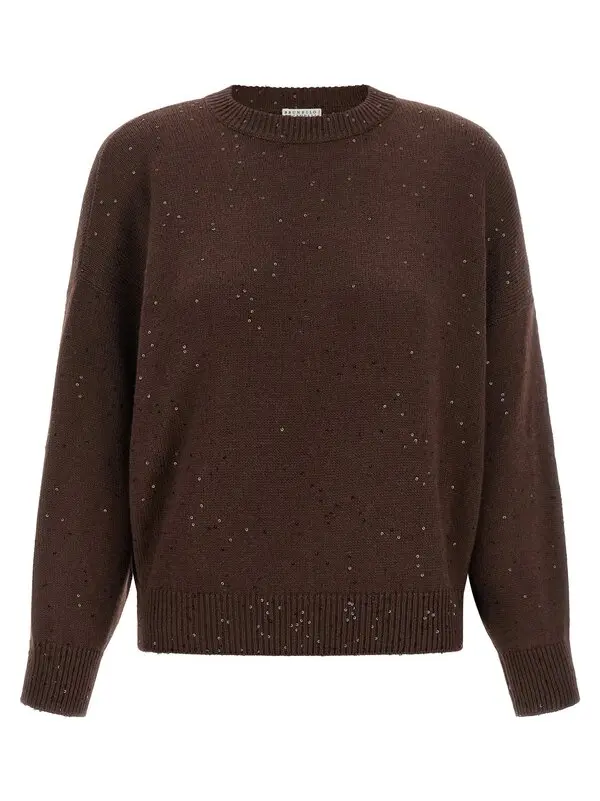Brunello Cucinelli Diamante' Sweater - Brown