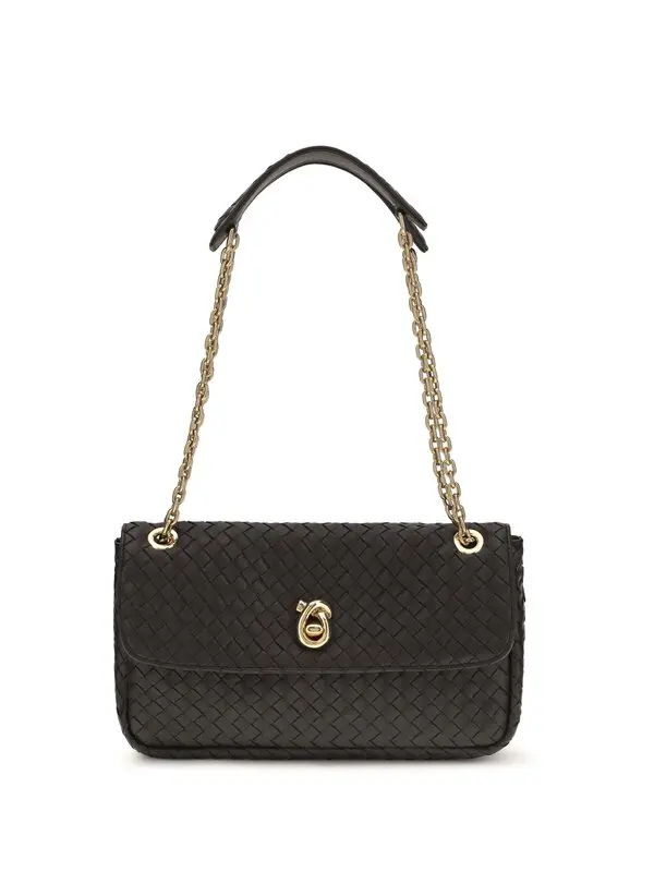 Bottega Veneta Intrecciato Shoulder Bag - Brown