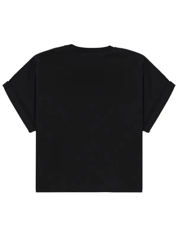 Balmain Logo Print Cropped T-shirt