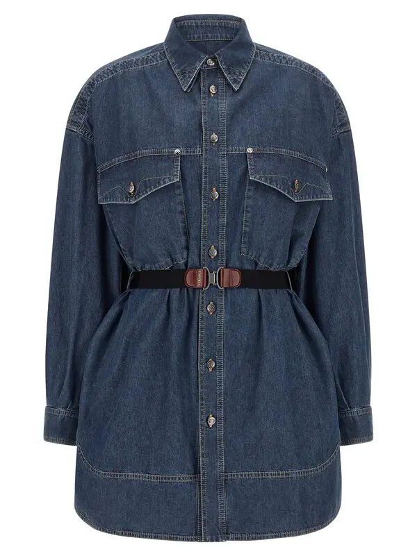 Versace Chambray Denim Dress - Blue