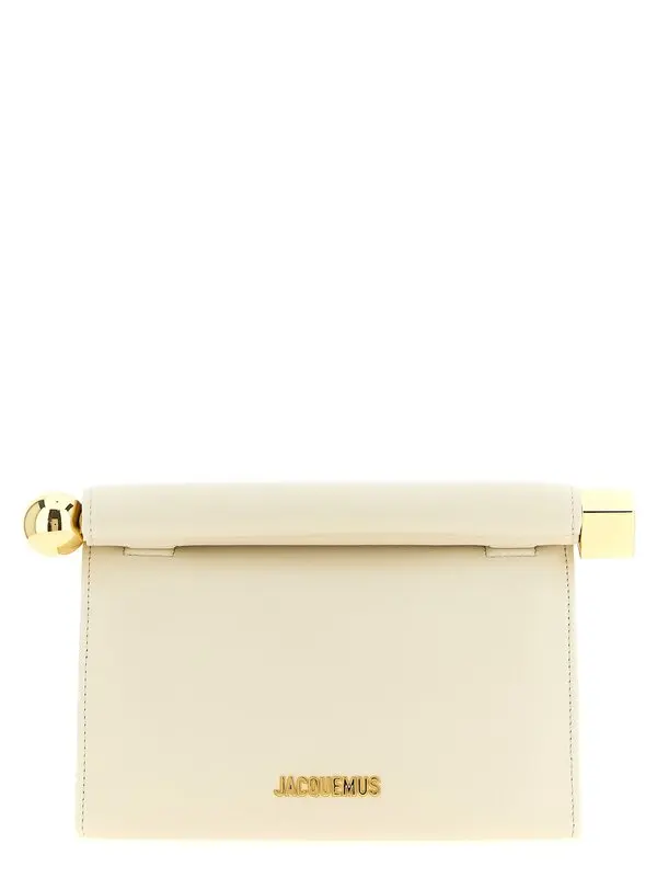 Jacquemus Le Sac Rond Carré Clutch - White
