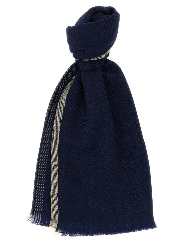 Brunello Cucinelli Cashmere Blend Scarf - Blue
