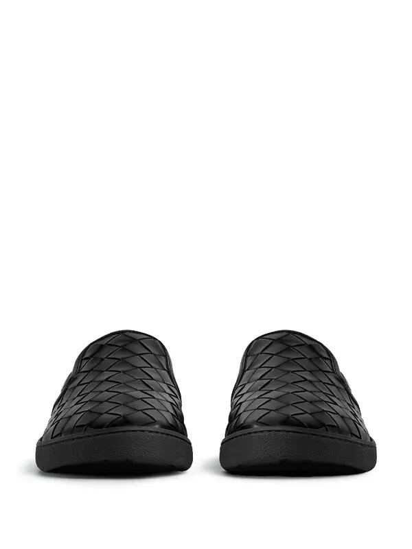 Bottega Veneta Sawyer Intrecciato Slip On Sneakers - Black