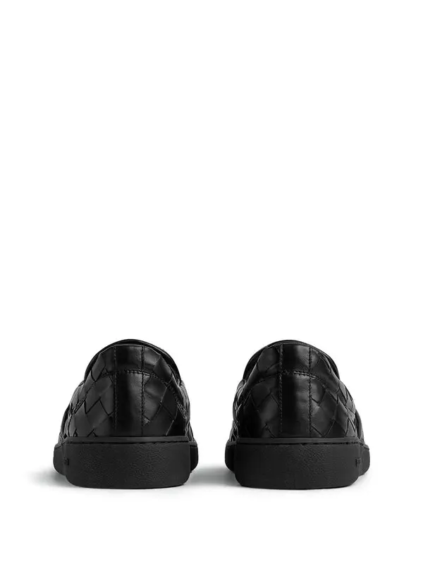 Bottega Veneta Sawyer Intrecciato Slip On Sneakers - Black