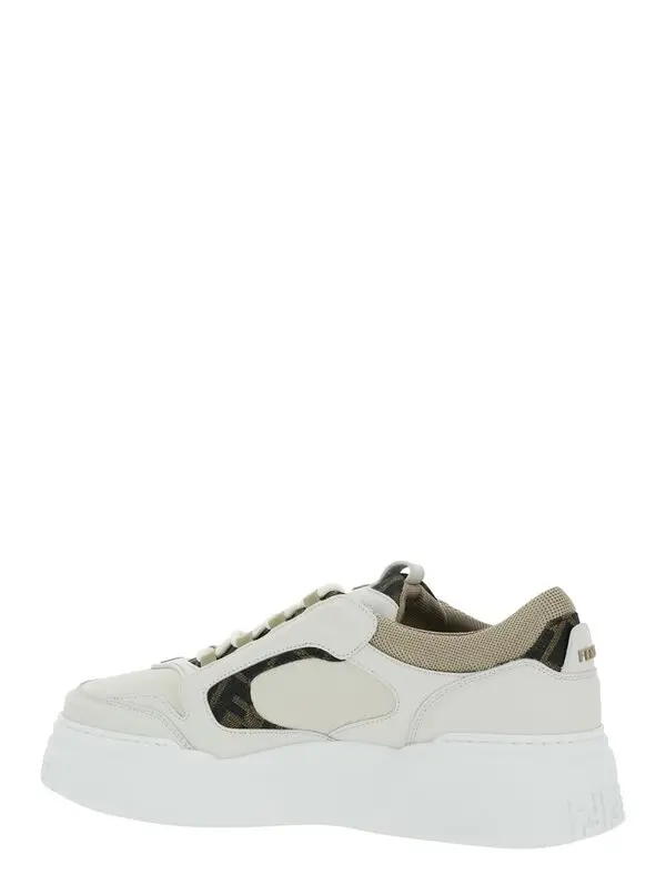 Fendi Sneaker 'force' With Ff Jacquard Details And Chunky Leather Sole