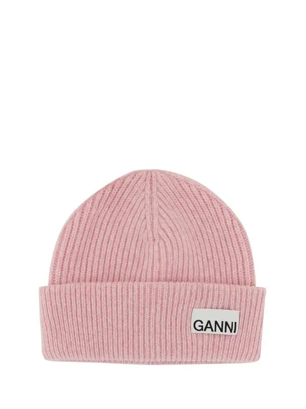 GANNI Beanie Hat - Pink