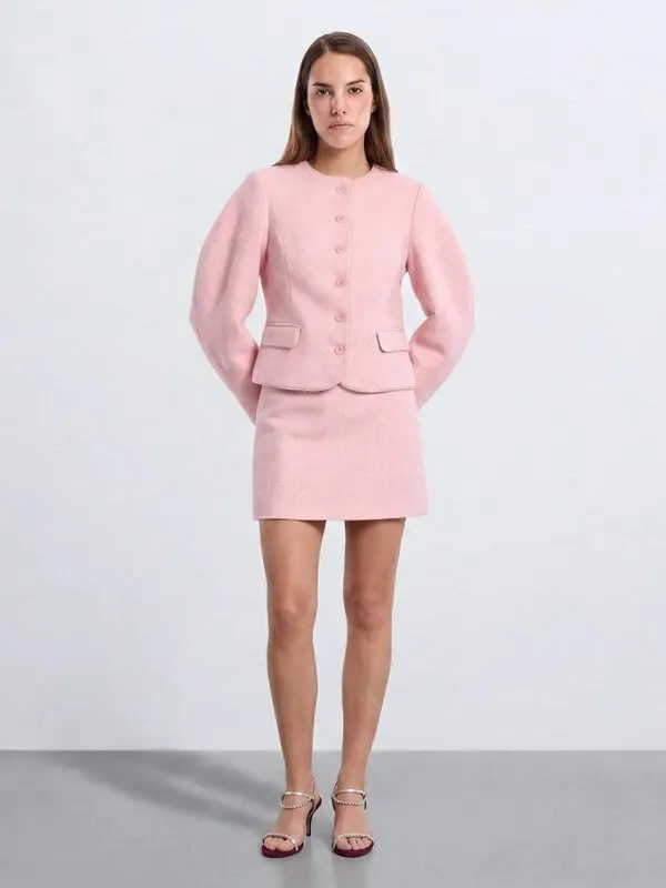 ROTATE BY BIRGER CHRISTENSEN Bouclé Miniskirt - Multicolor