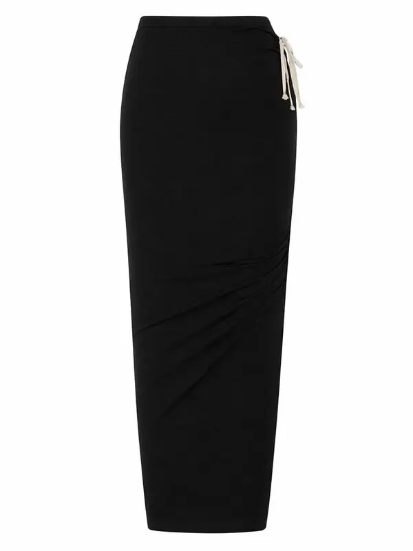 Rick Owens Skirt With Side Slit - Black