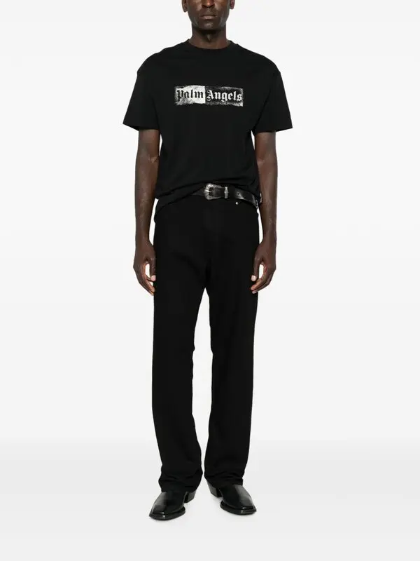 Palm Angels Stamp Logo Cotton T-shirt