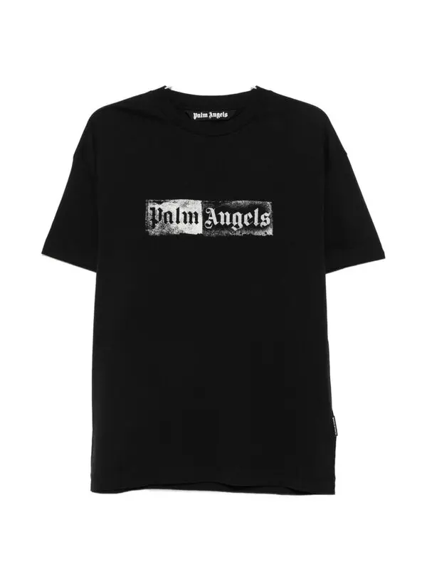 Palm Angels Stamp Logo Cotton T-shirt - Multicolor